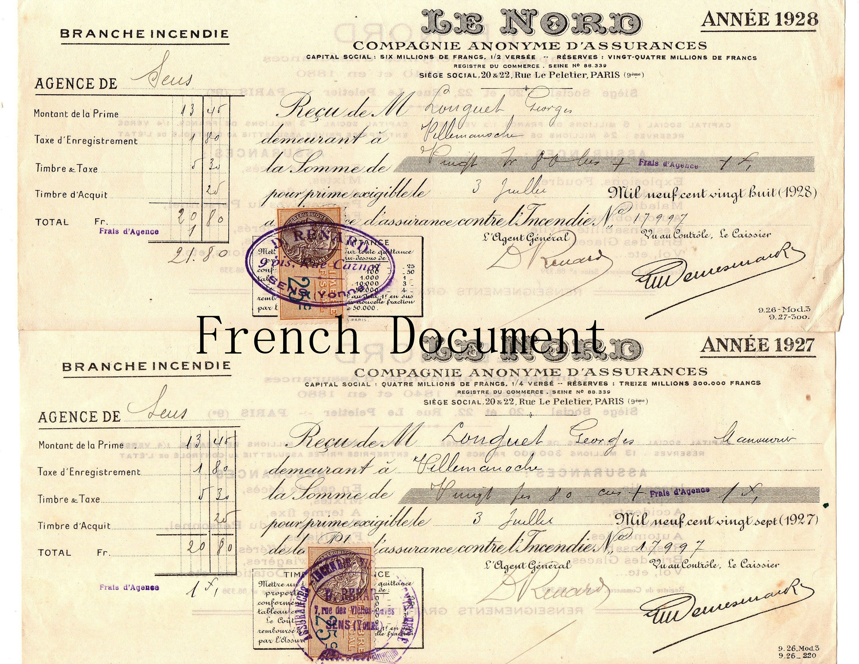 French Documents Set 3 - US Letter Size - Etsy
