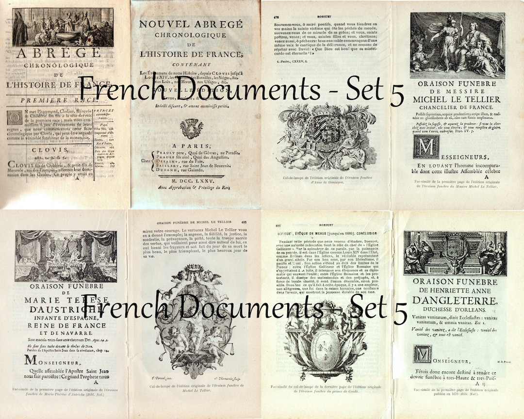French Documents Set 5 - Etsy UK
