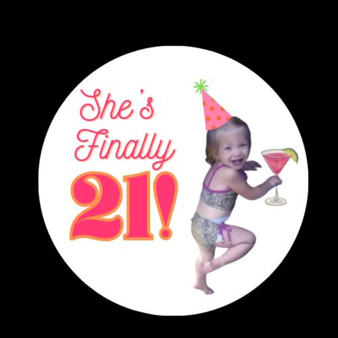 21st Birthday Sticker Design FOR DOWNLOAD!!! - Etsy
