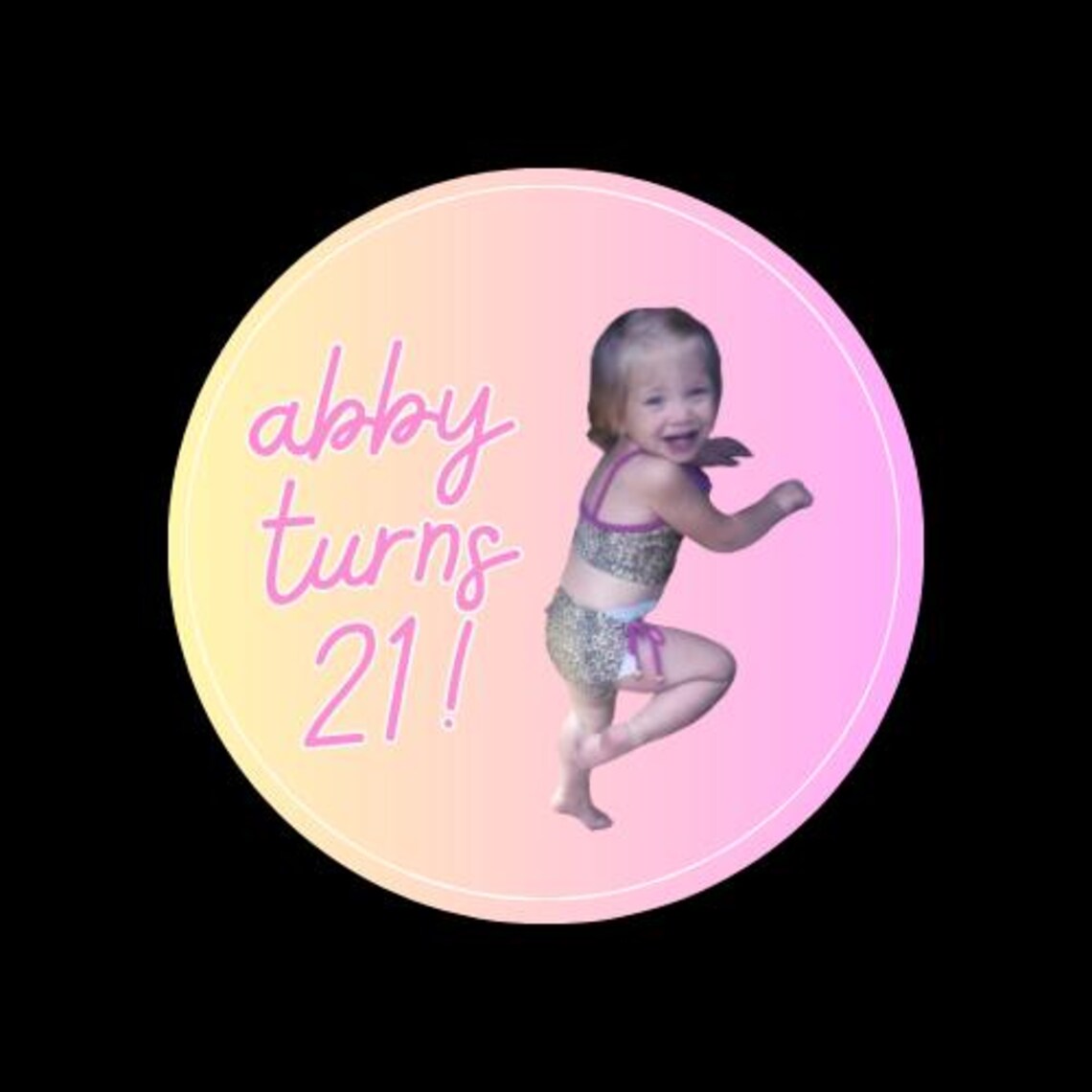 21st Birthday Sticker Design FOR DOWNLOAD!!! - Etsy