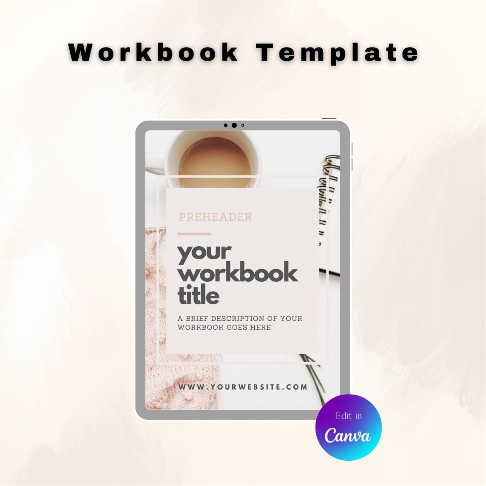 Editable Workbook Template | Printable PDF | Digital Study Planner ...