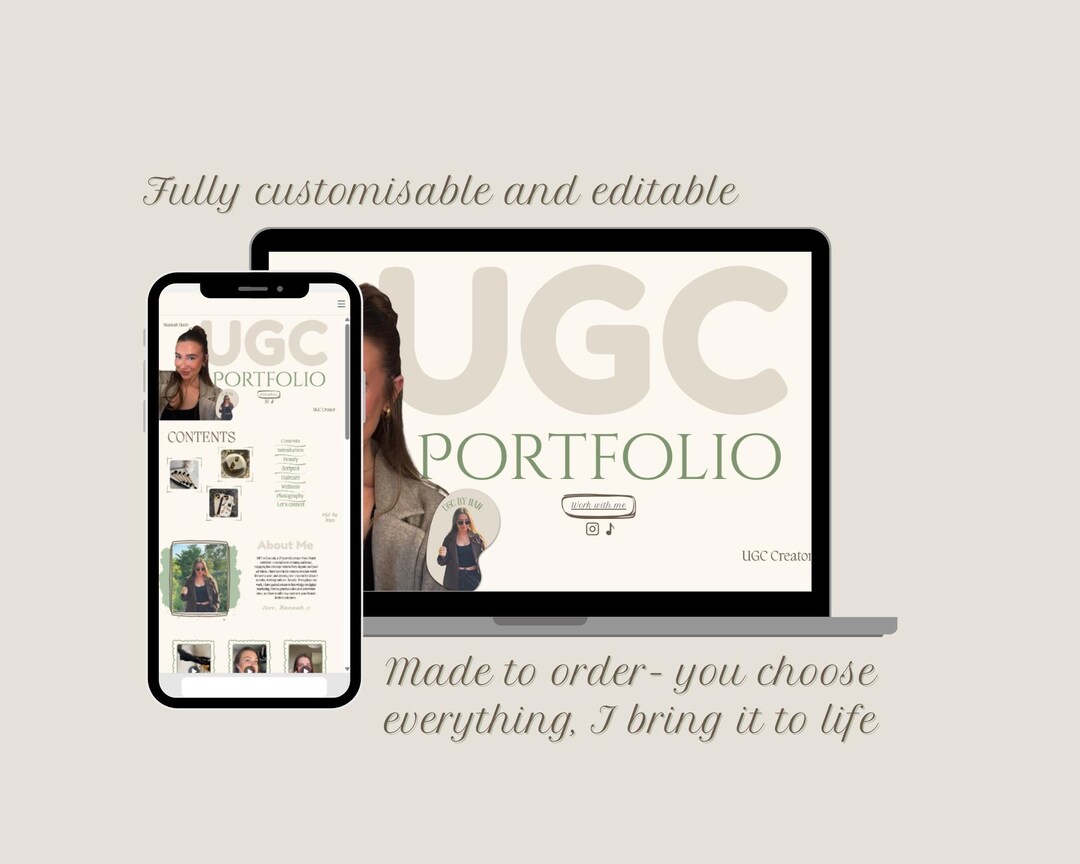 Custom UGC Portfolio Template for Creators – Personalised Design ...
