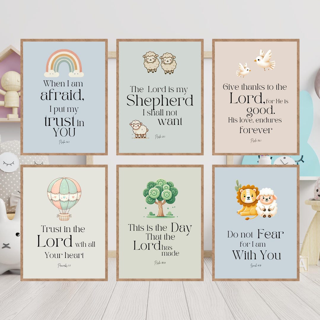 Christian Nursery Decoration Christian Kids Wall Art Sunday School Wall ...