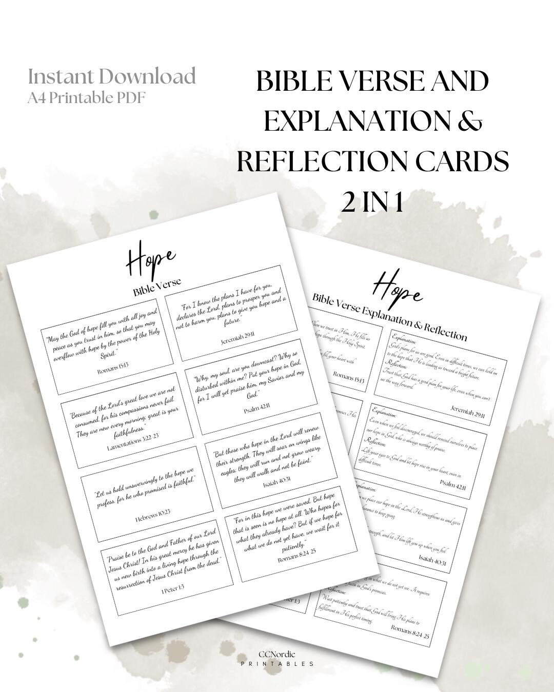 128 Printable Bible Verse Cards Inspirational Scripture Cards Download ...