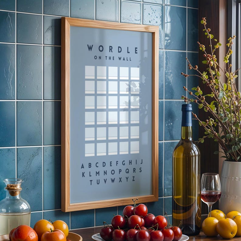 Wordle on the Wall Blue (digital Print Only) - Cool Interactive Decor ...