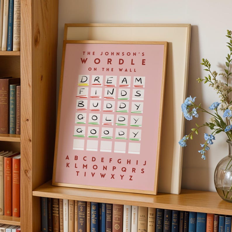 Wordle on the Wall Pink (digital Print Only) - Cool Interactive Decor ...