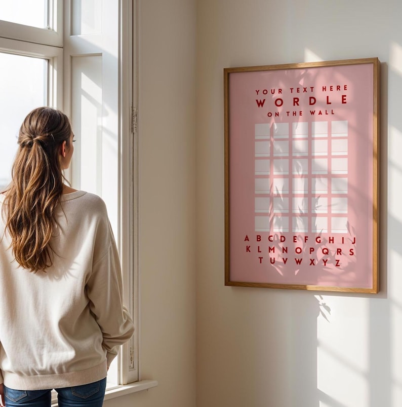 Wordle on the Wall Pink (digital Print Only) - Cool Interactive Decor ...