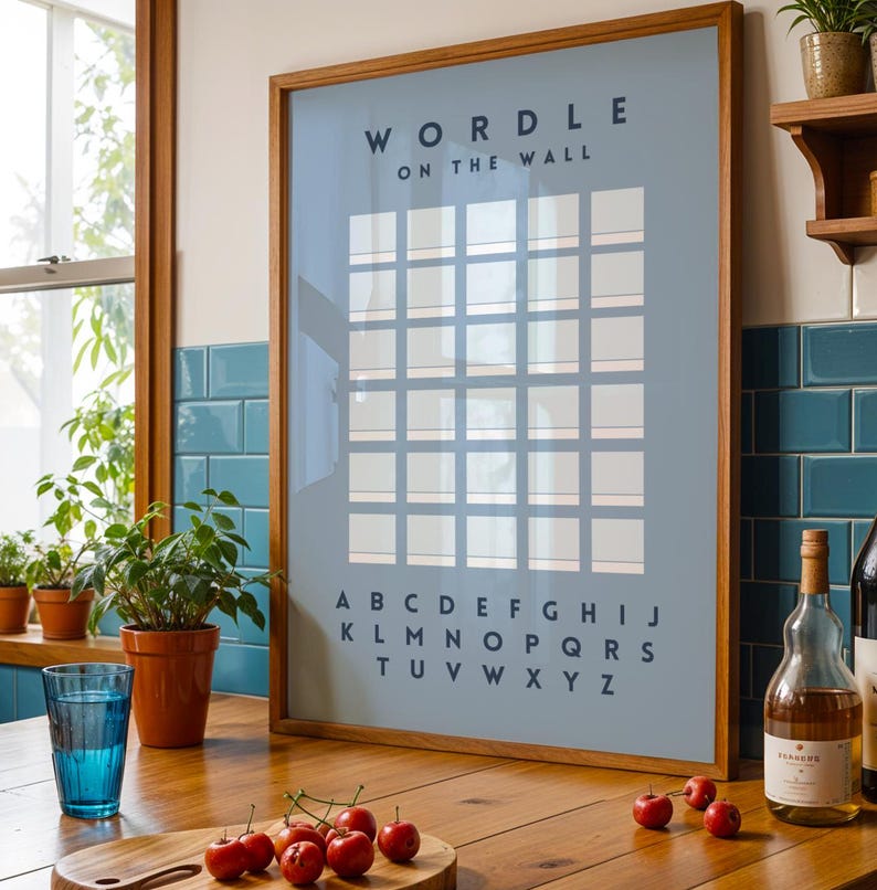 Wordle on the Wall Blue (digital Print Only) - Cool Interactive Decor ...