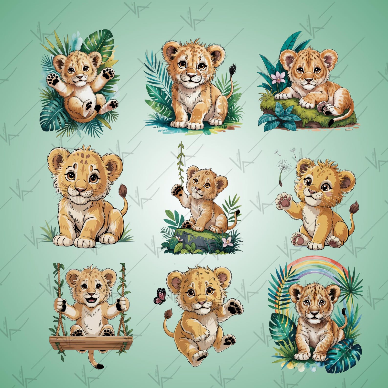 Cute Baby Lion Clipart, Transparent Pngs , Baby Shower Clipart, Nursery ...
