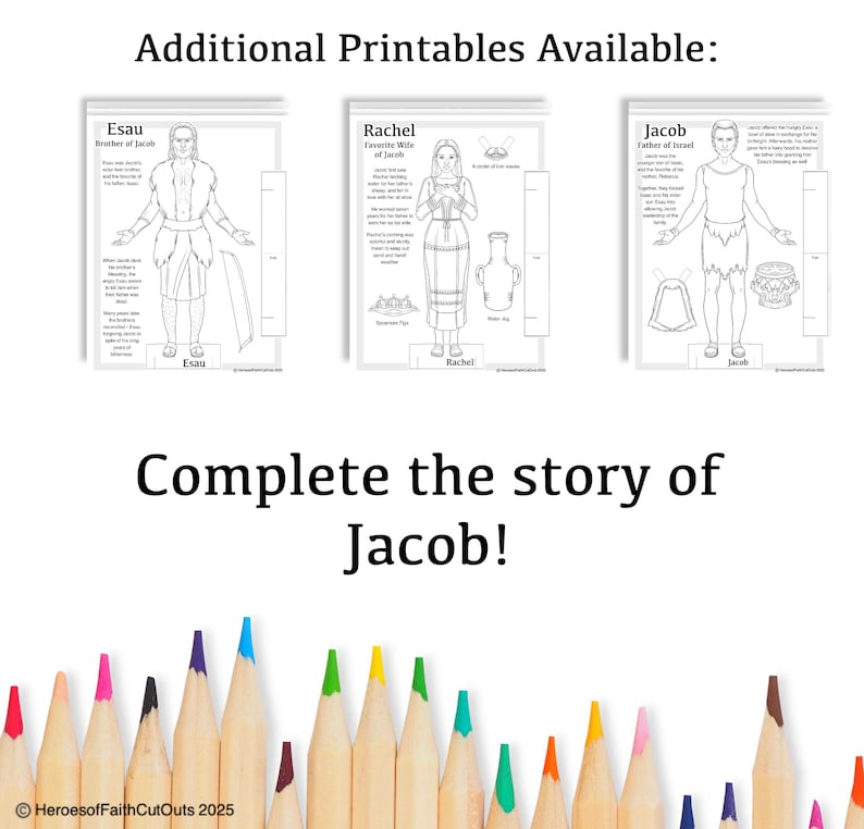 Leah Paper Doll Printable, Jacob's Wife Craft, Sunday School Resource ...