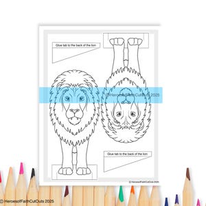 Daniel and the Lions Den Coloring Page, Bible Paper Doll, Printable Old ...