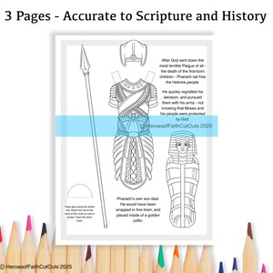 Pharaoh Paper Doll Printable Coloring Page, Old Testament Activity ...