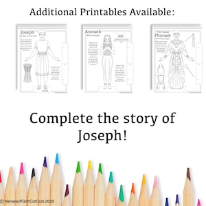Potiphar Paper Doll Coloring Page, Printable Activity, Story of Joseph ...