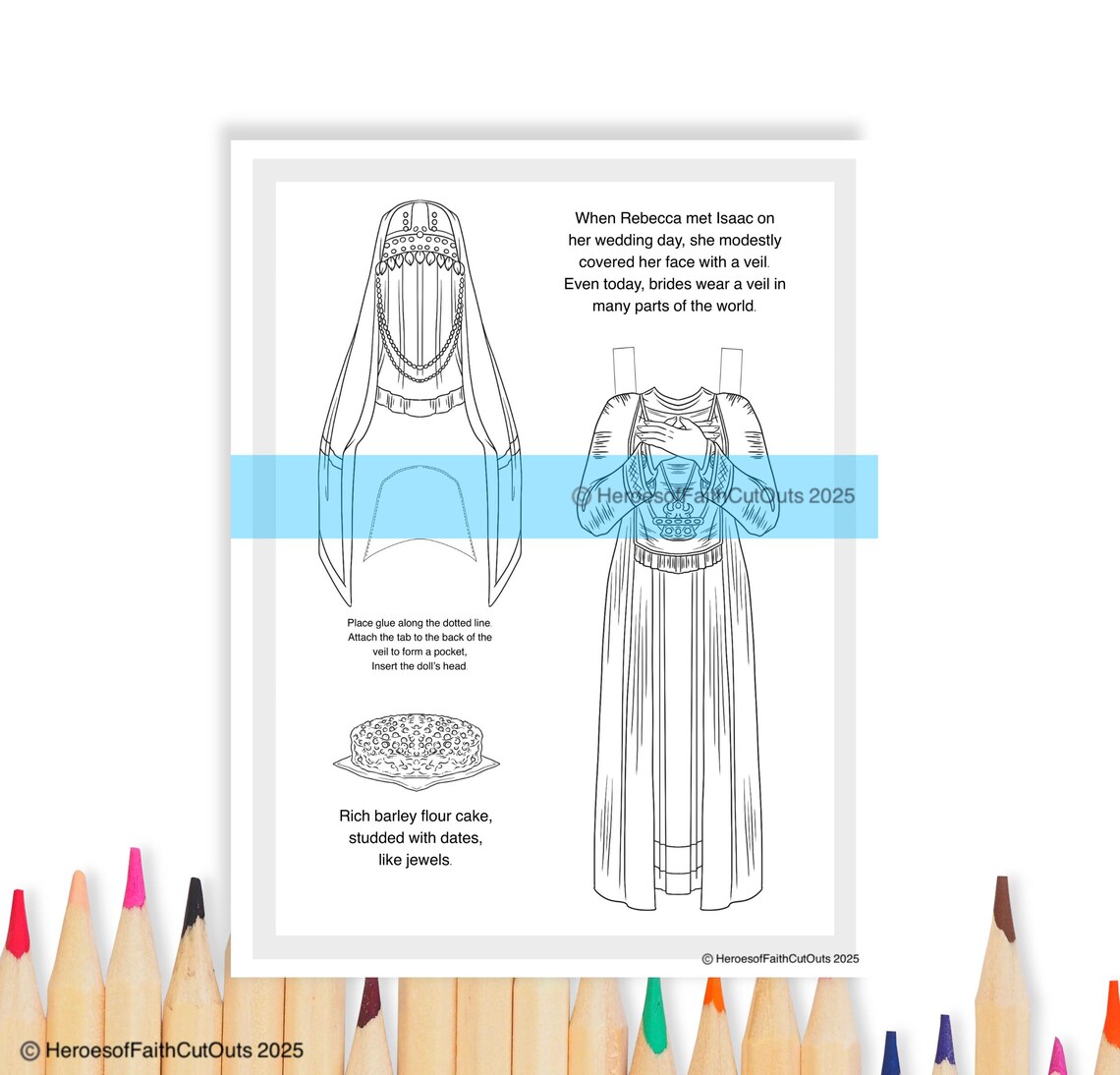 Printable Rebecca Paper Doll, Bible Coloring Page, Old Testament ...