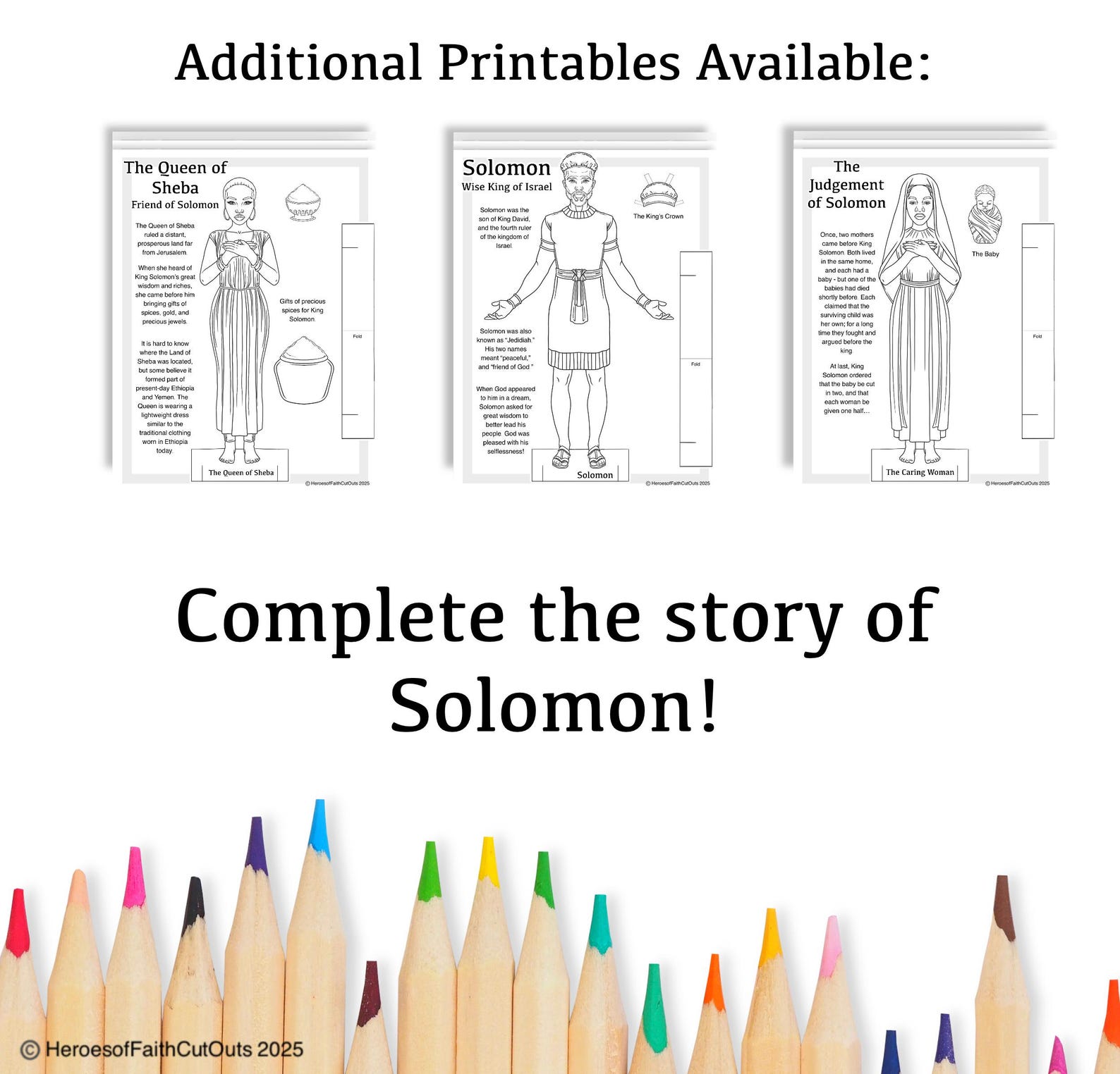 Queen of Sheba Paper Doll Coloring Page, Printable Old Testament ...