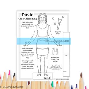 King David Paper Doll, Scripture Accurate, Printable Coloring Page ...