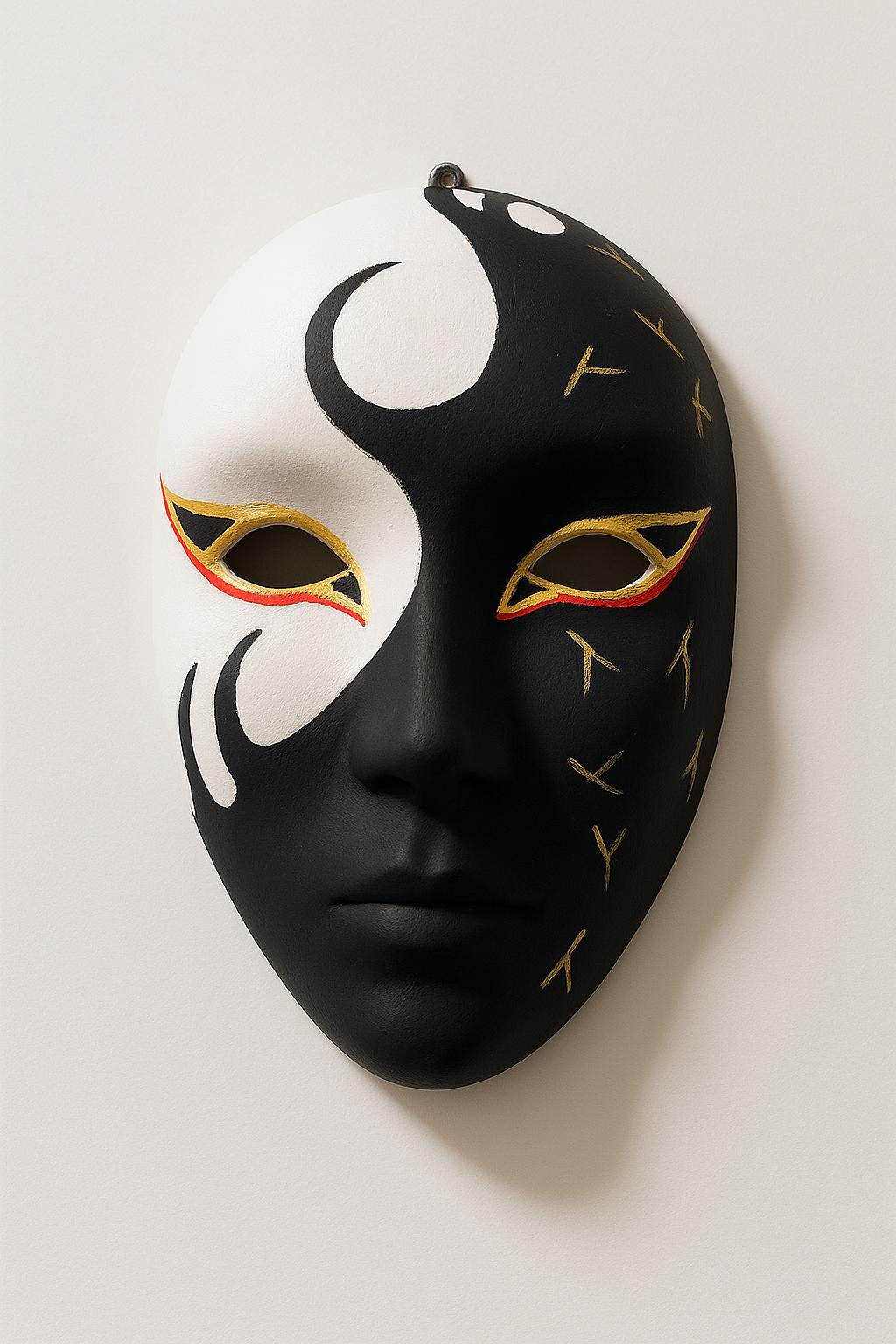 Shadow Light Duality - Artisan Ceramic Yin Yang Ritual Mask – Mystic ...
