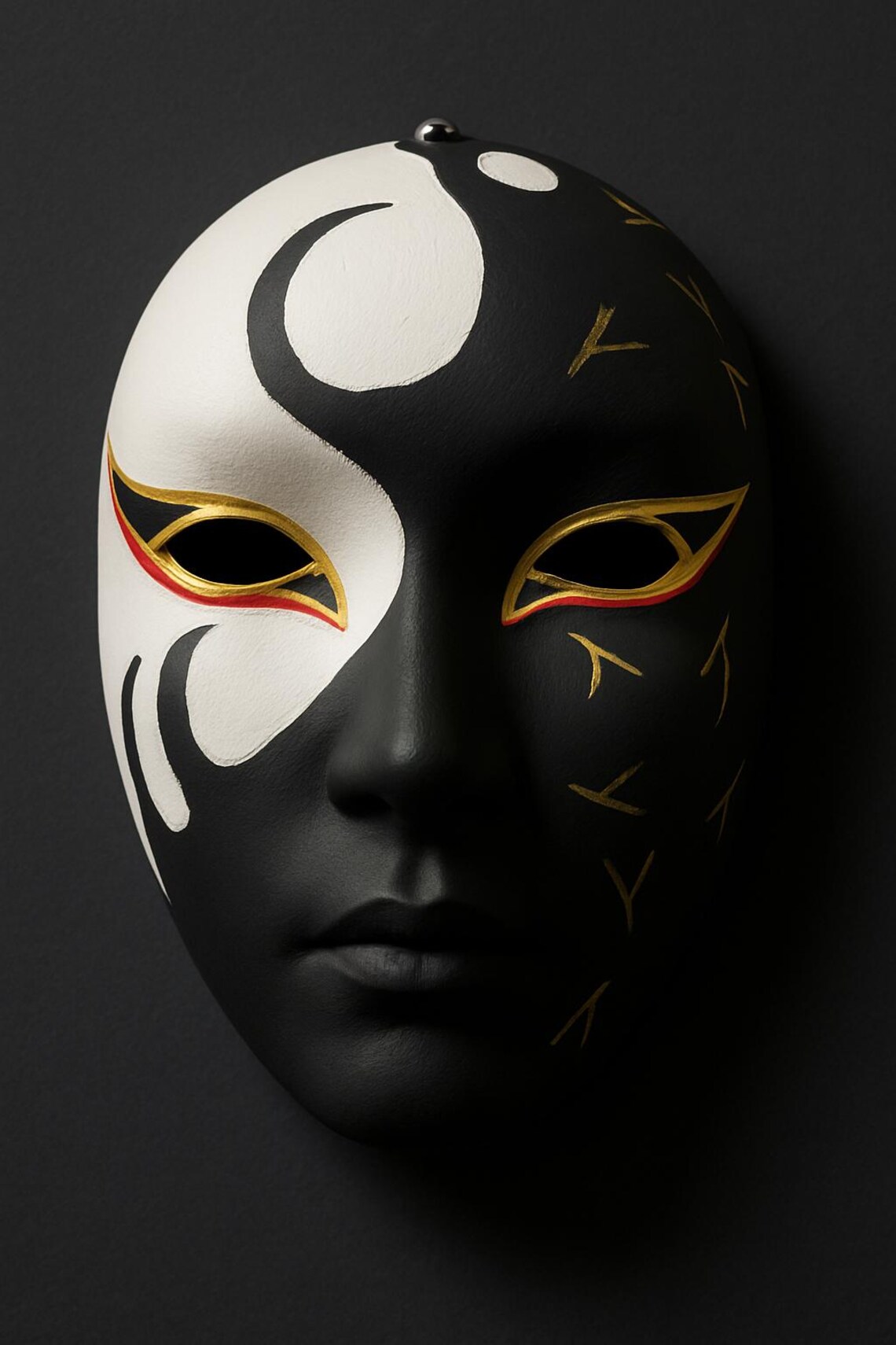Shadow Light Duality - Artisan Ceramic Yin Yang Ritual Mask – Mystic ...