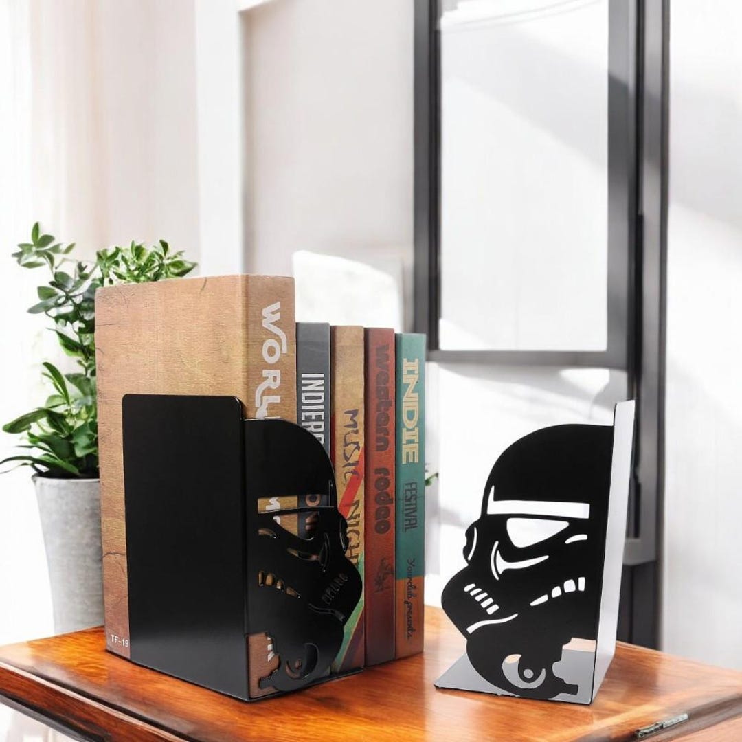 Stormtrooper Bookends: Heavy-duty Star Wars Shelf Decor - Etsy