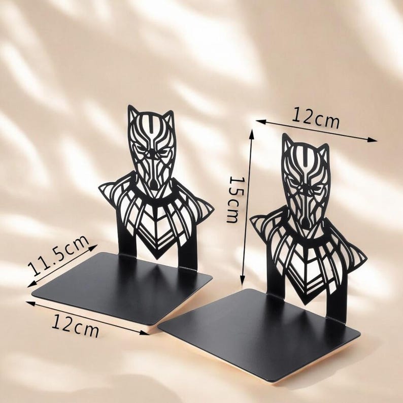 Black Panther Metal Bookends: Superhero Comic Book Stand - Etsy