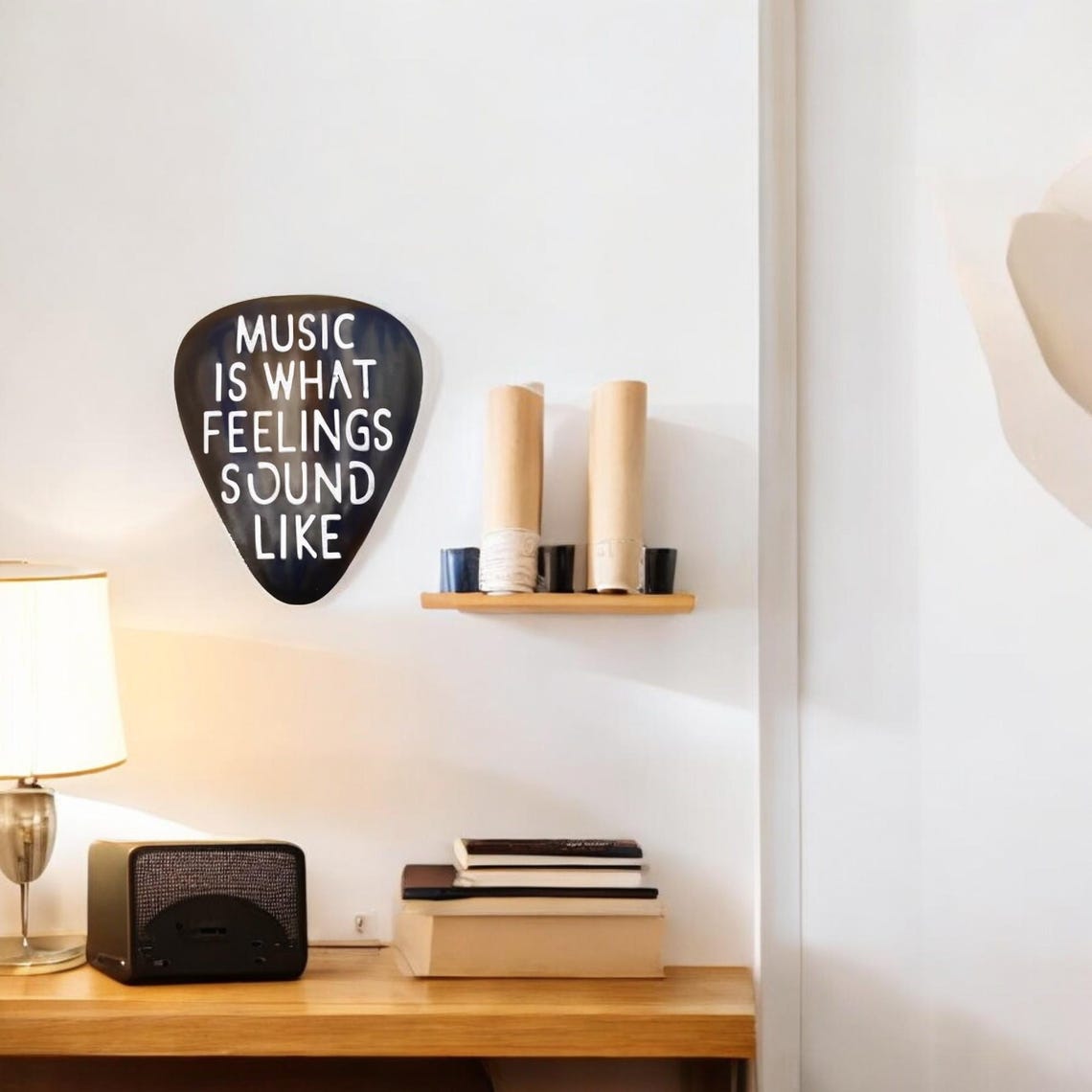 Music is What Feelings Sound Like Guitar Pick Wall Art – Metal Music ...