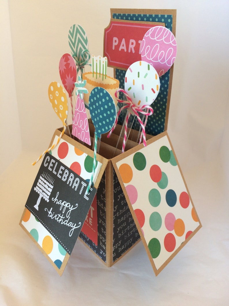 Birthday Pop-up Card in a Box - Let Them Eat Cake - Etsy