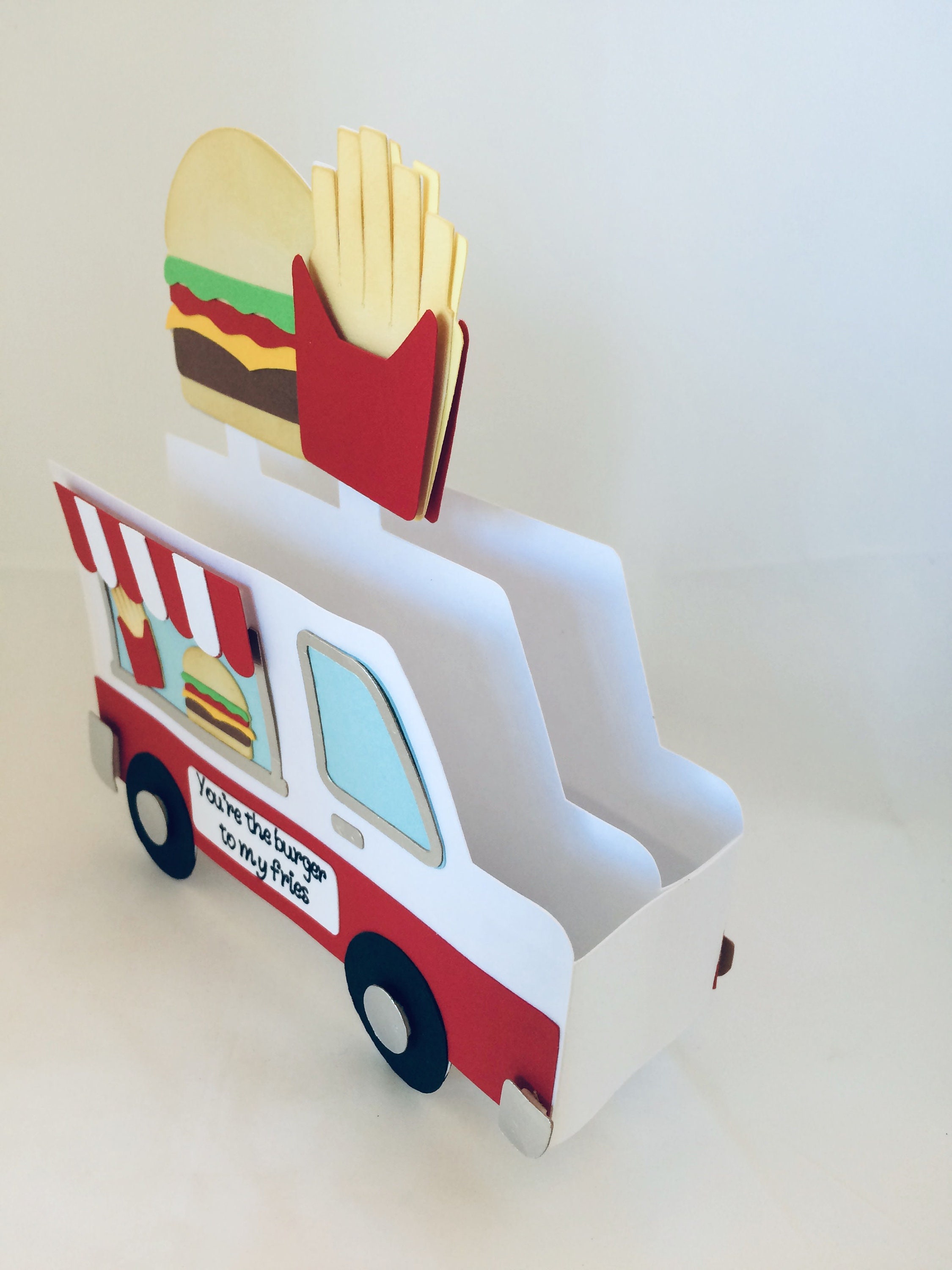 Pop up Box Card - Burger and Fries Food Truck - Etsy