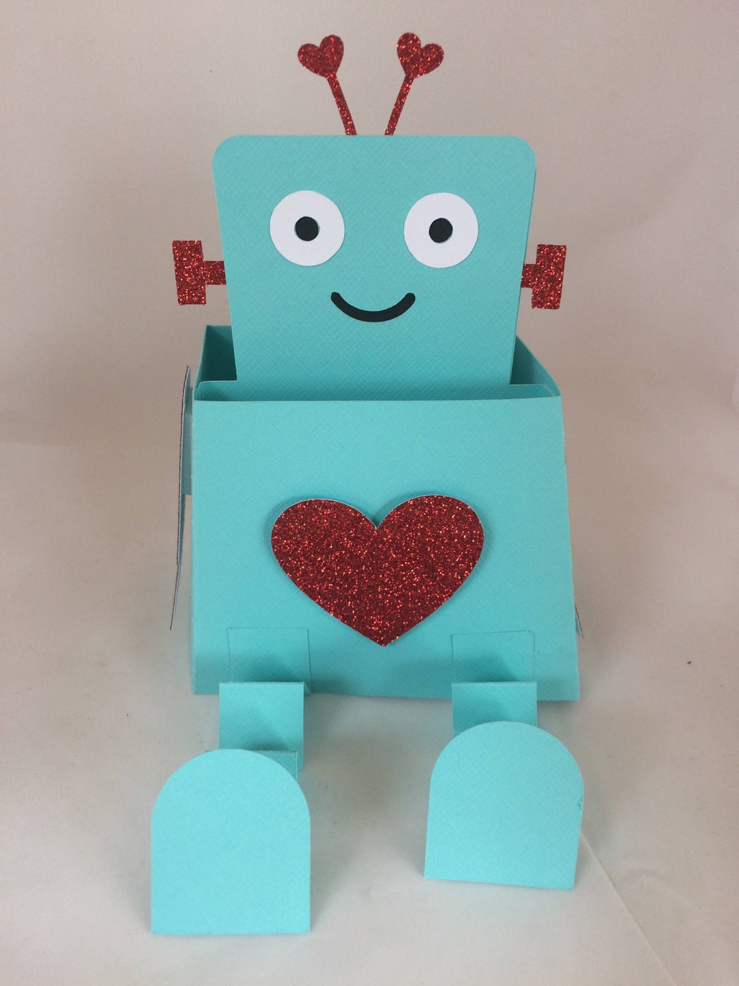 Valentines Day Pop up Box Card-love Bot - Etsy