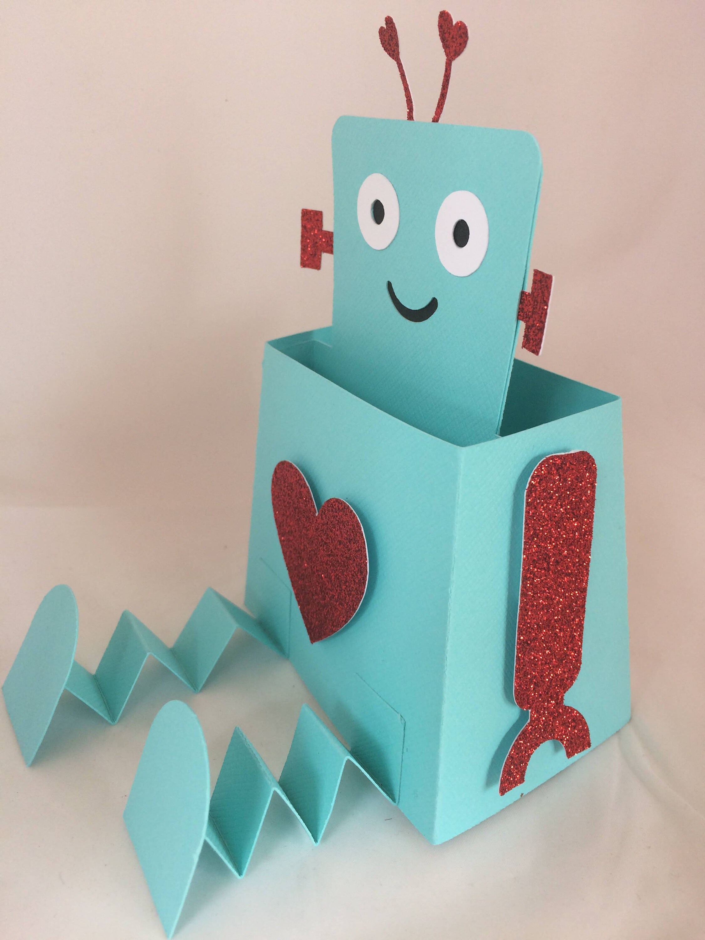 Valentines Day Pop up Box Card-love Bot - Etsy
