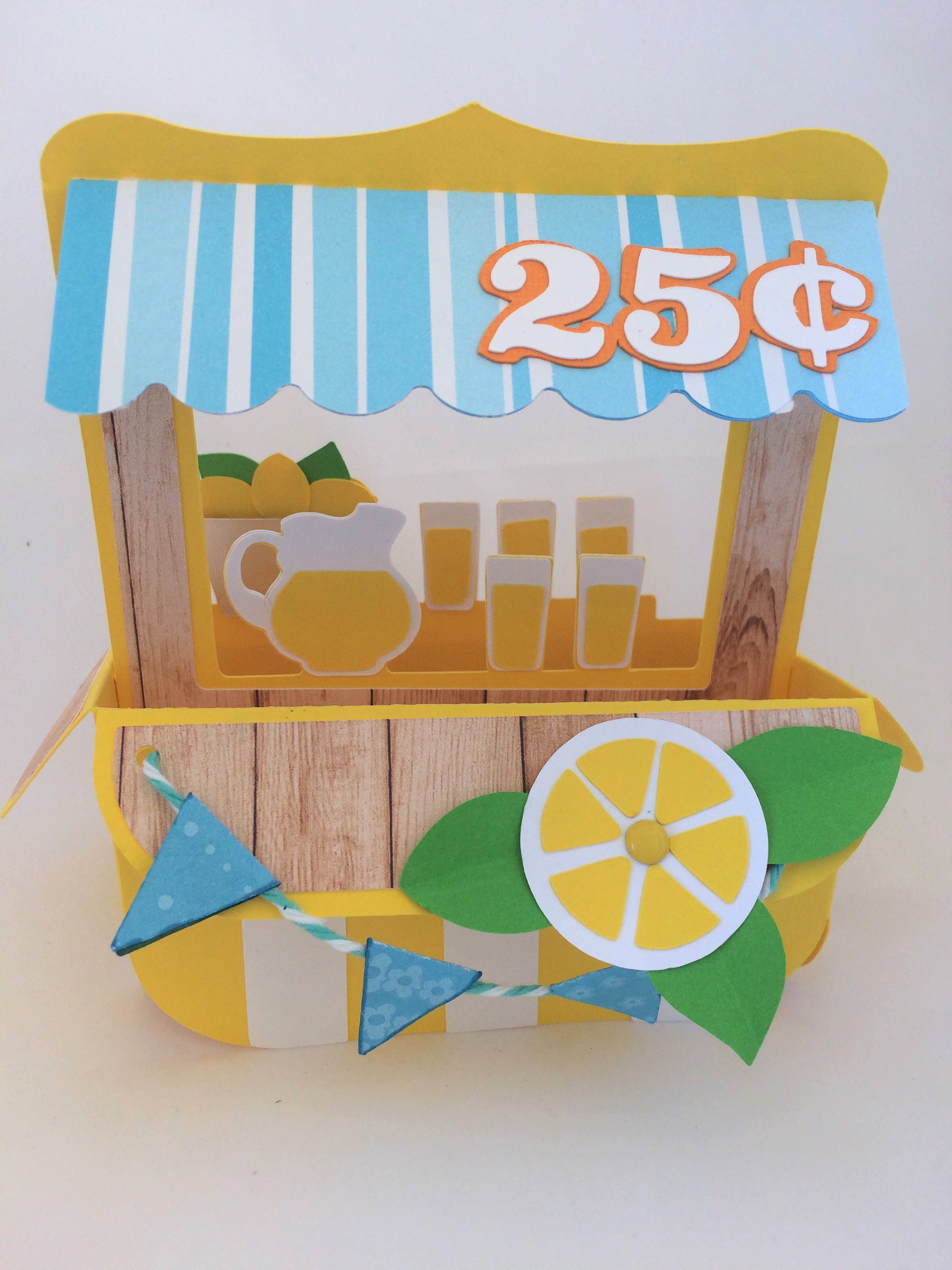 Pop up Box Card-lemonade Stand - Etsy