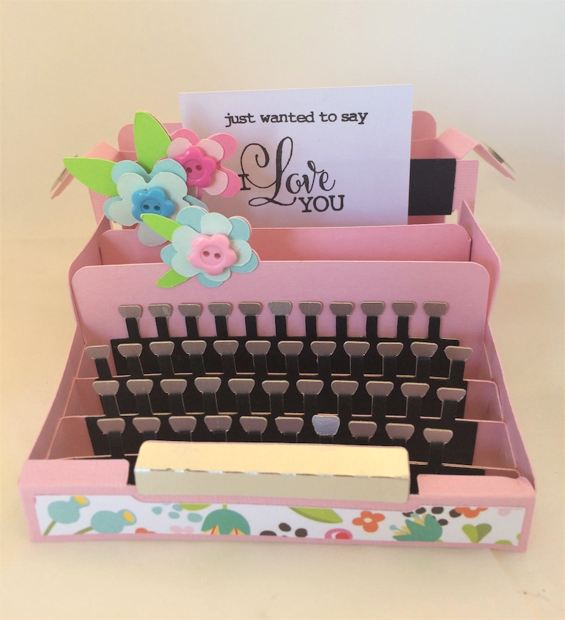 Typewriter Pop up Box Card-all Occasion - Etsy