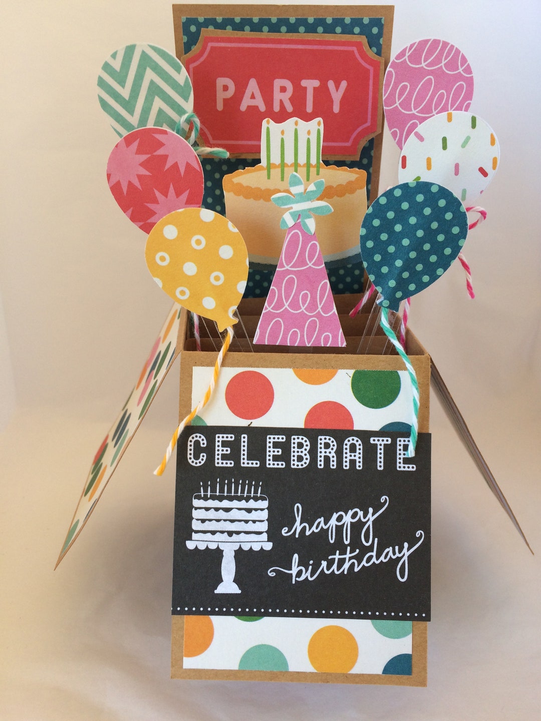 Birthday Pop-up Card in a Box - Let Them Eat Cake - Etsy