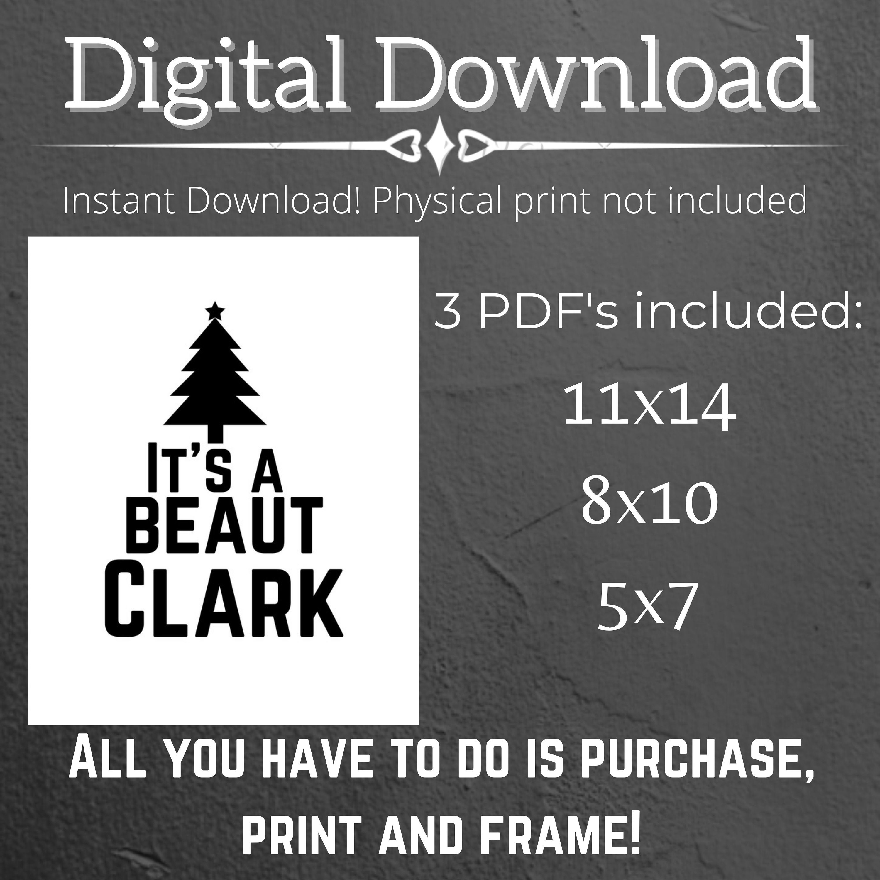 It's a Beaut Clark Digital Download Black and White Christmas Vacation ...