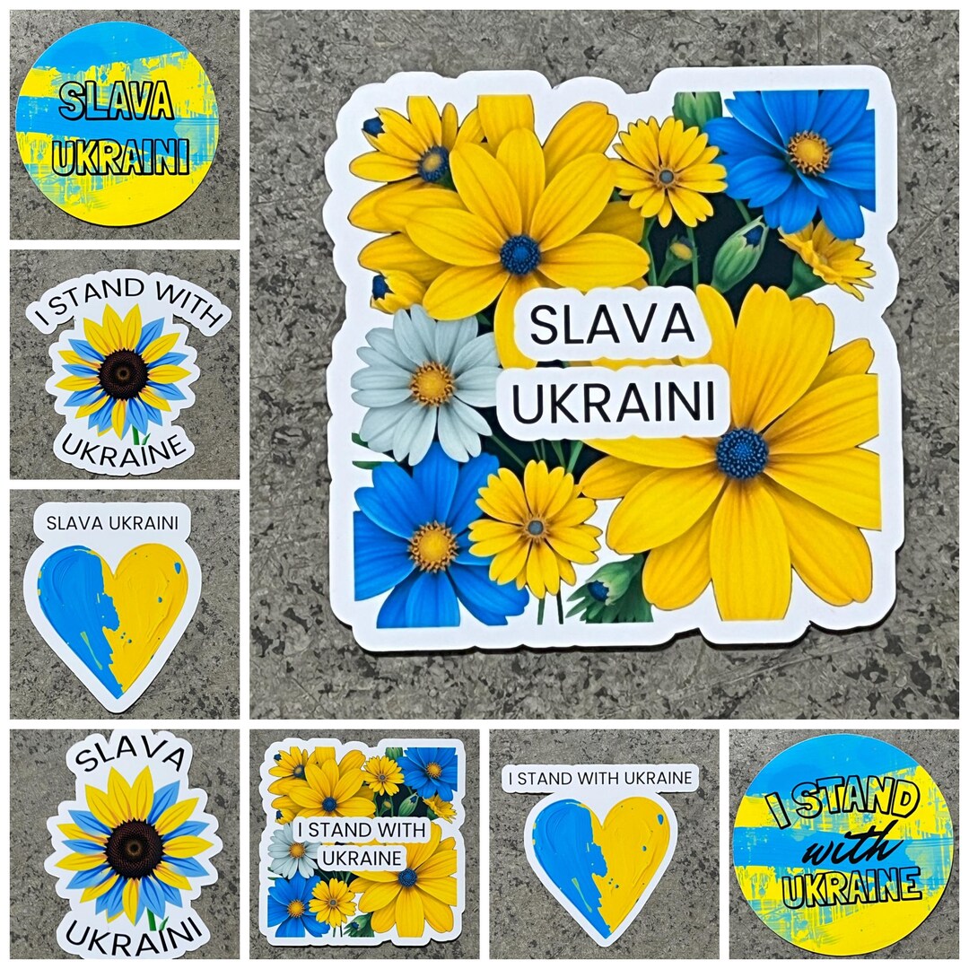 Slava Ukraini I Stand With Ukraine Activist 4-PACK 3" Stickers - Etsy
