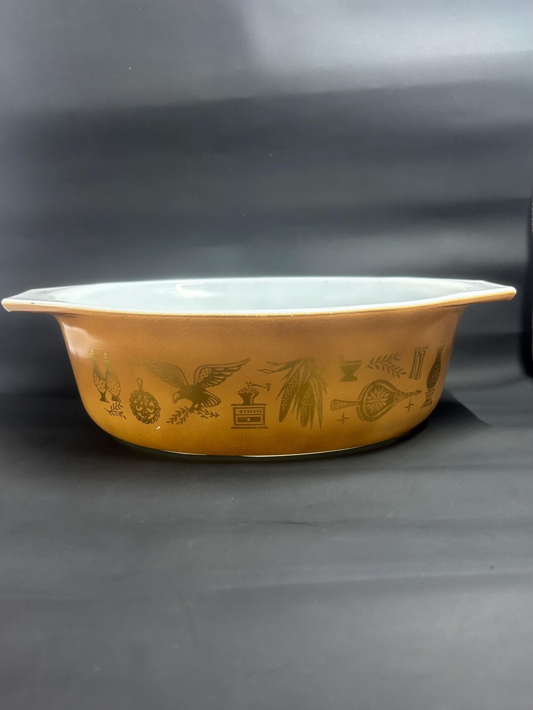 Vintage Pyrex Early American Oval Casserole Dish - Etsy