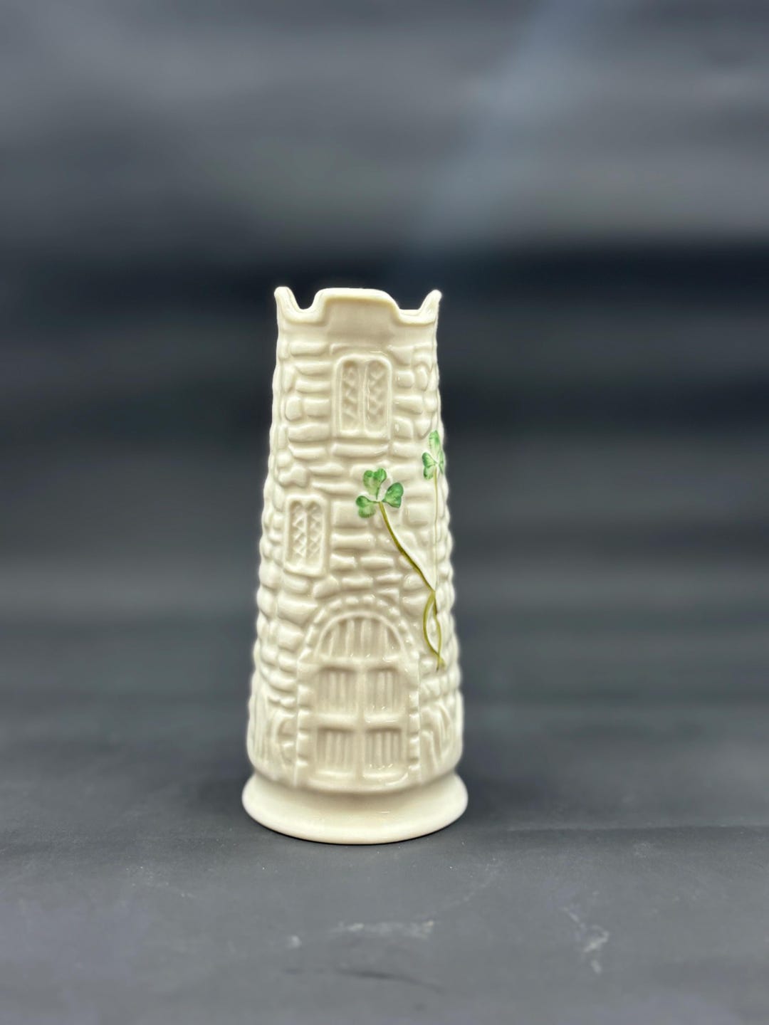 Irish Belleek Mini Castle Shamrock Bud Vase - Etsy