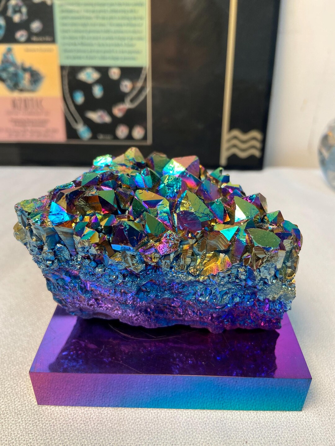 Glorious 0.65lb Azotic Rainbow™ Quartz Cluster | Patented Aurora ...