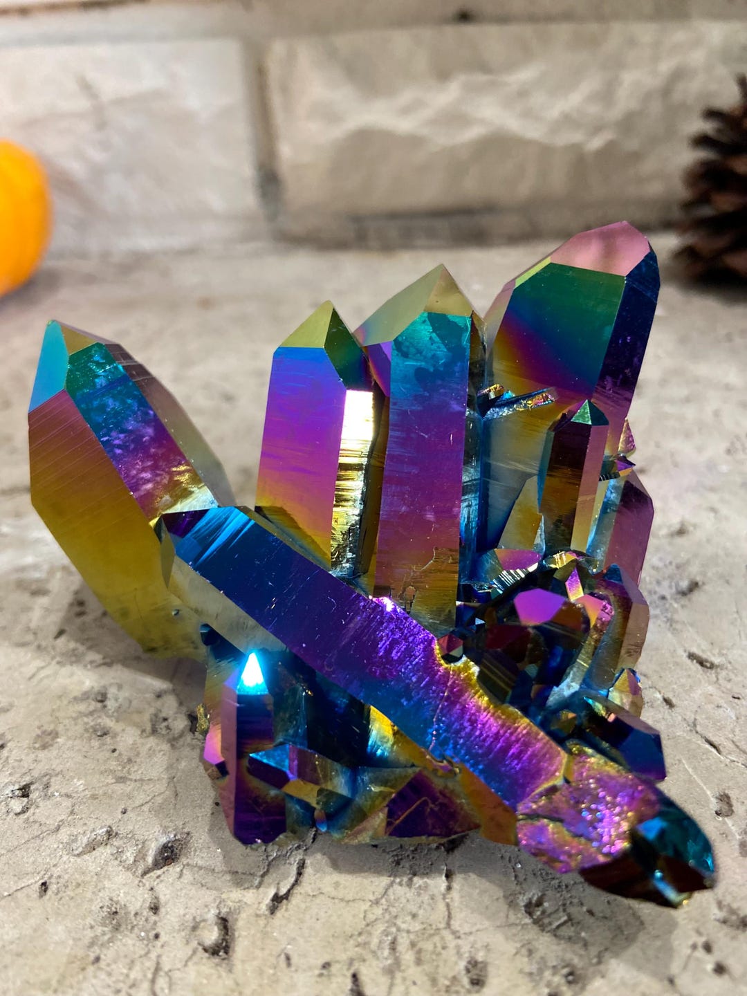 Impressive 0.36lb Azotic Rainbow™ Quartz Cluster | Patented Aurora ...