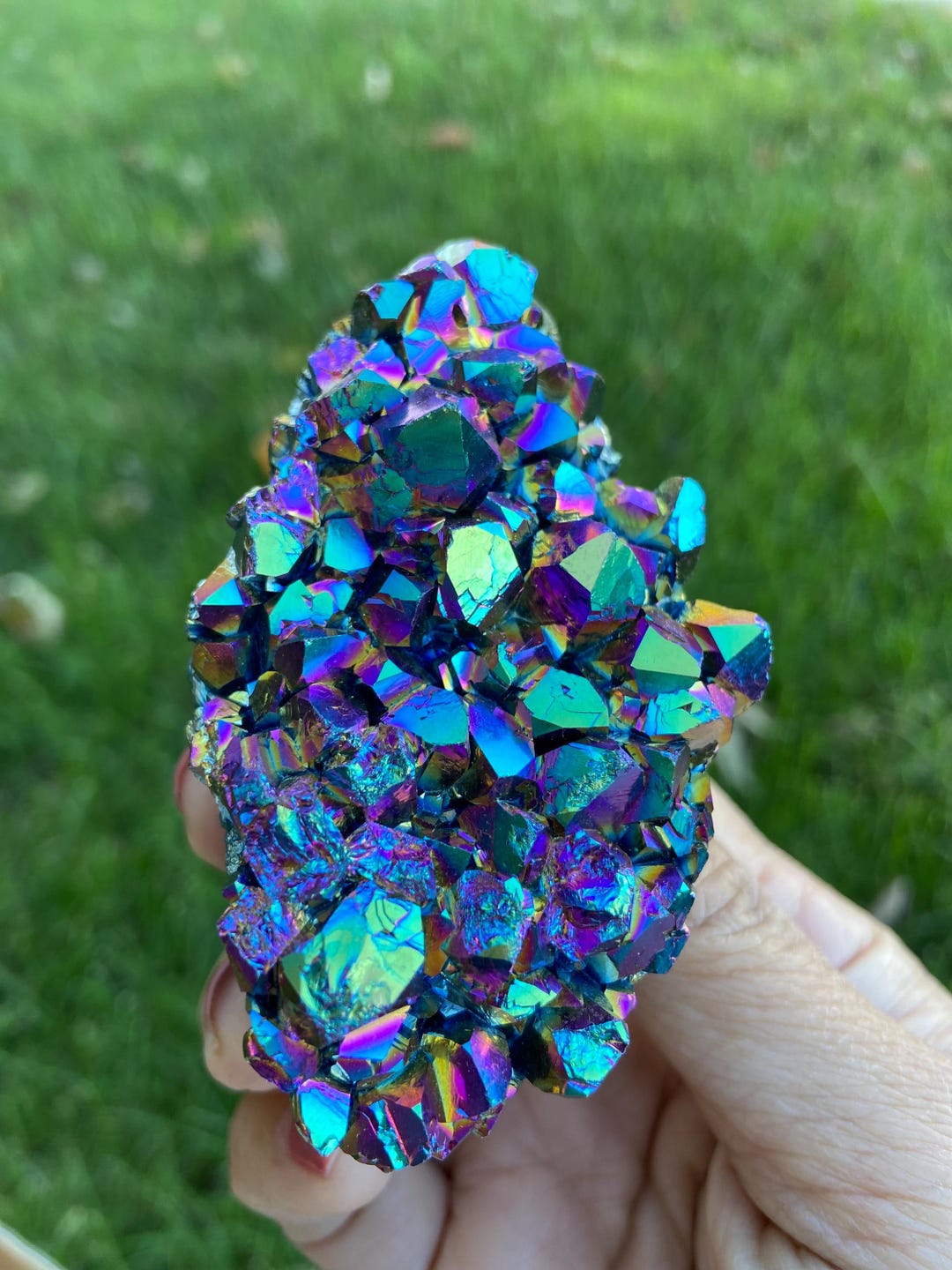 Spectacular 156g Azotic Rainbow™ Quartz Cluster | Patented Aurora ...