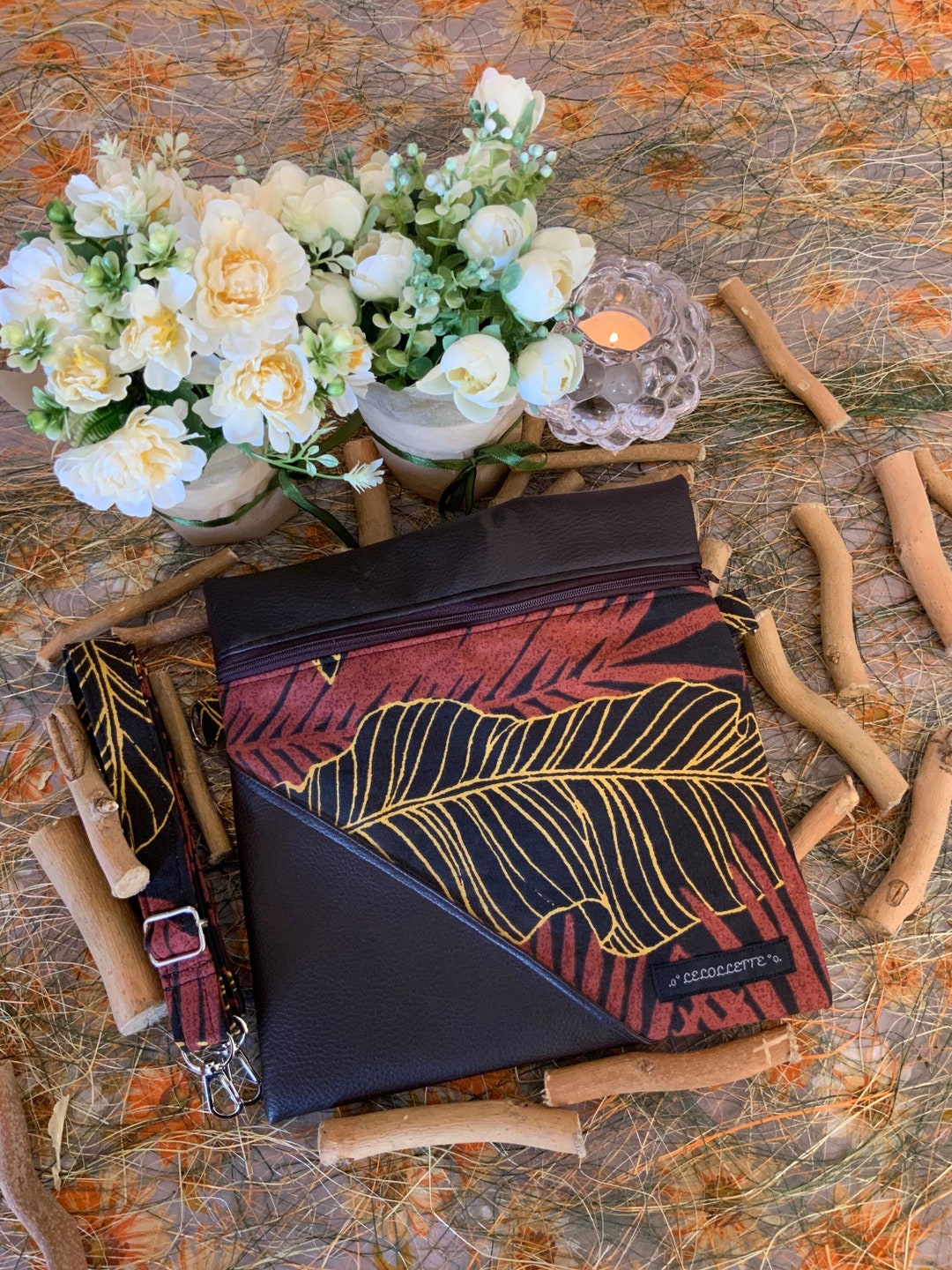 Autumn Collection 2021 RUST JUNGLE Shoulder Bag Fall Inspired Cotton ...