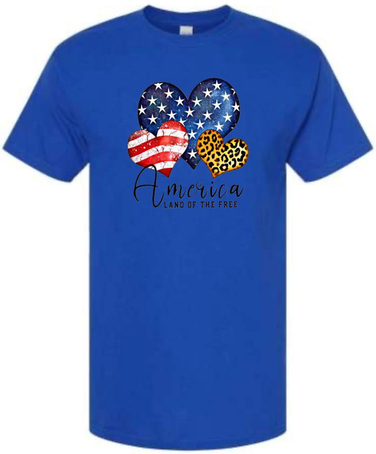 America Red White Blue Hearts Png. - Etsy
