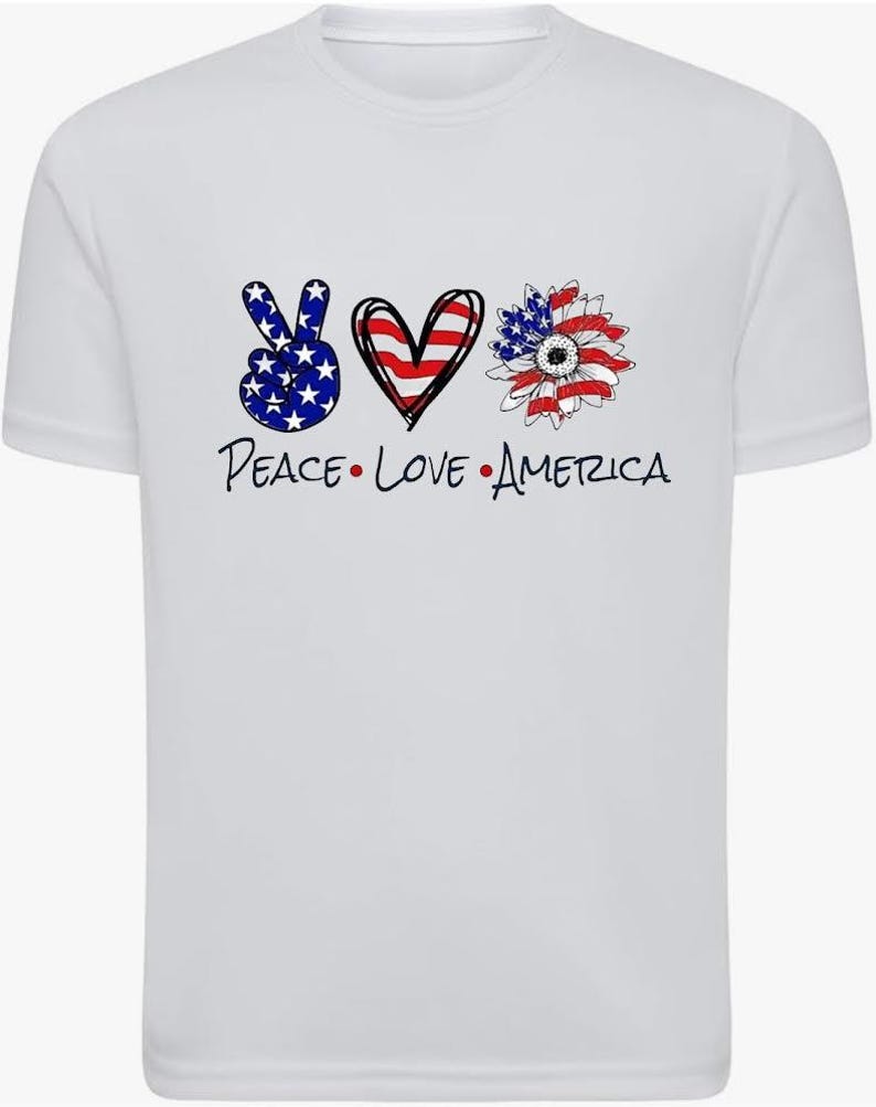 Peace Love America Png - Etsy