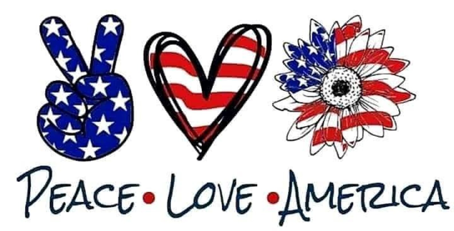 Peace Love America Png - Etsy