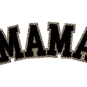 Black/leopard MAMA Png - Etsy