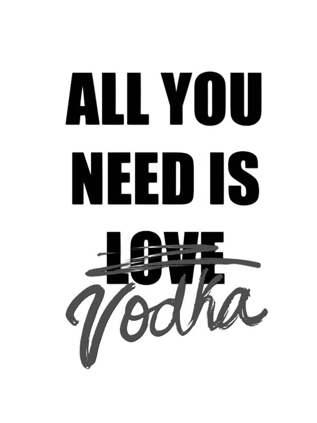 All You Need is Vodka Png. - Etsy