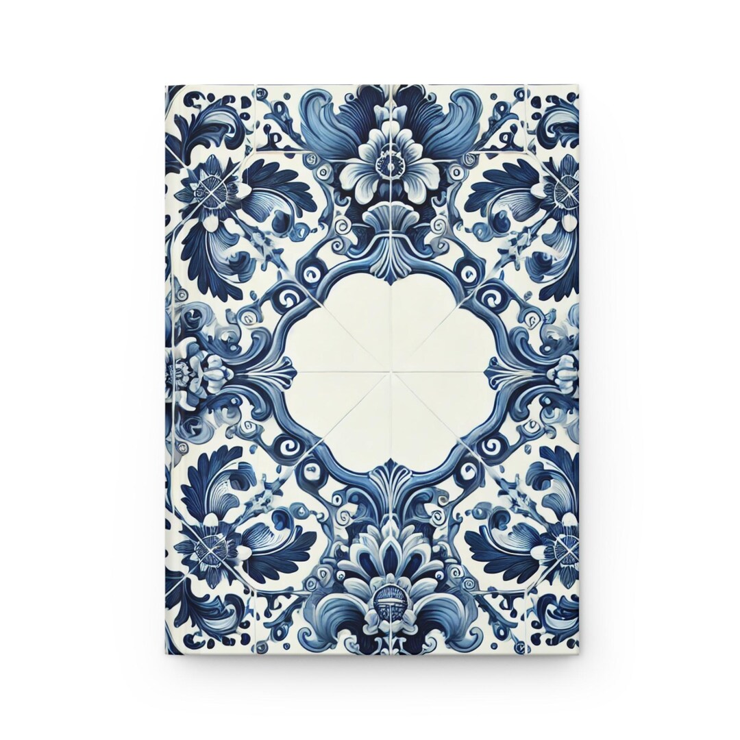 Ornate Blue and White Tile Notebook Azulejo Inspired Journal for ...