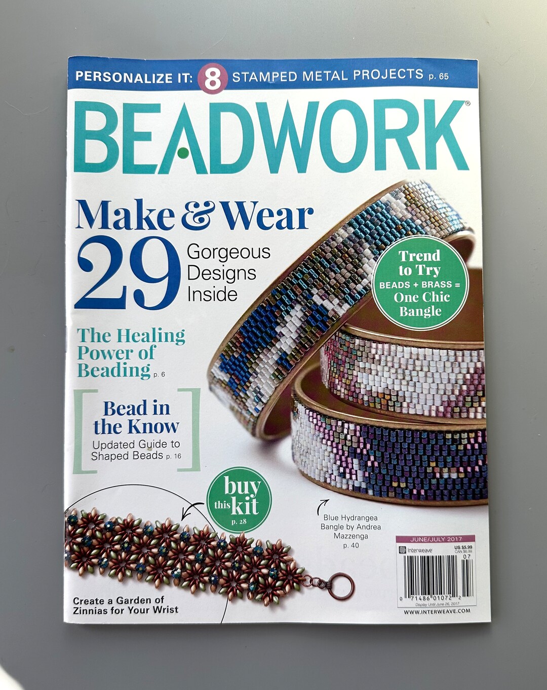 Beadwork Magazine June/july 2017 New Condition - Etsy