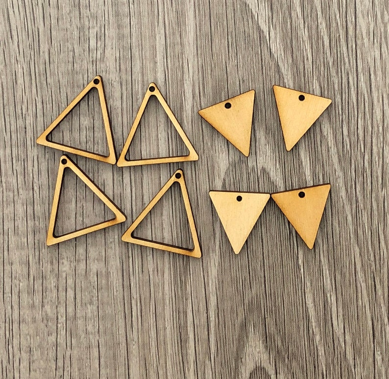 Dainty Laser Cut Wood Triangles Solid or Frames Unfinished - Etsy