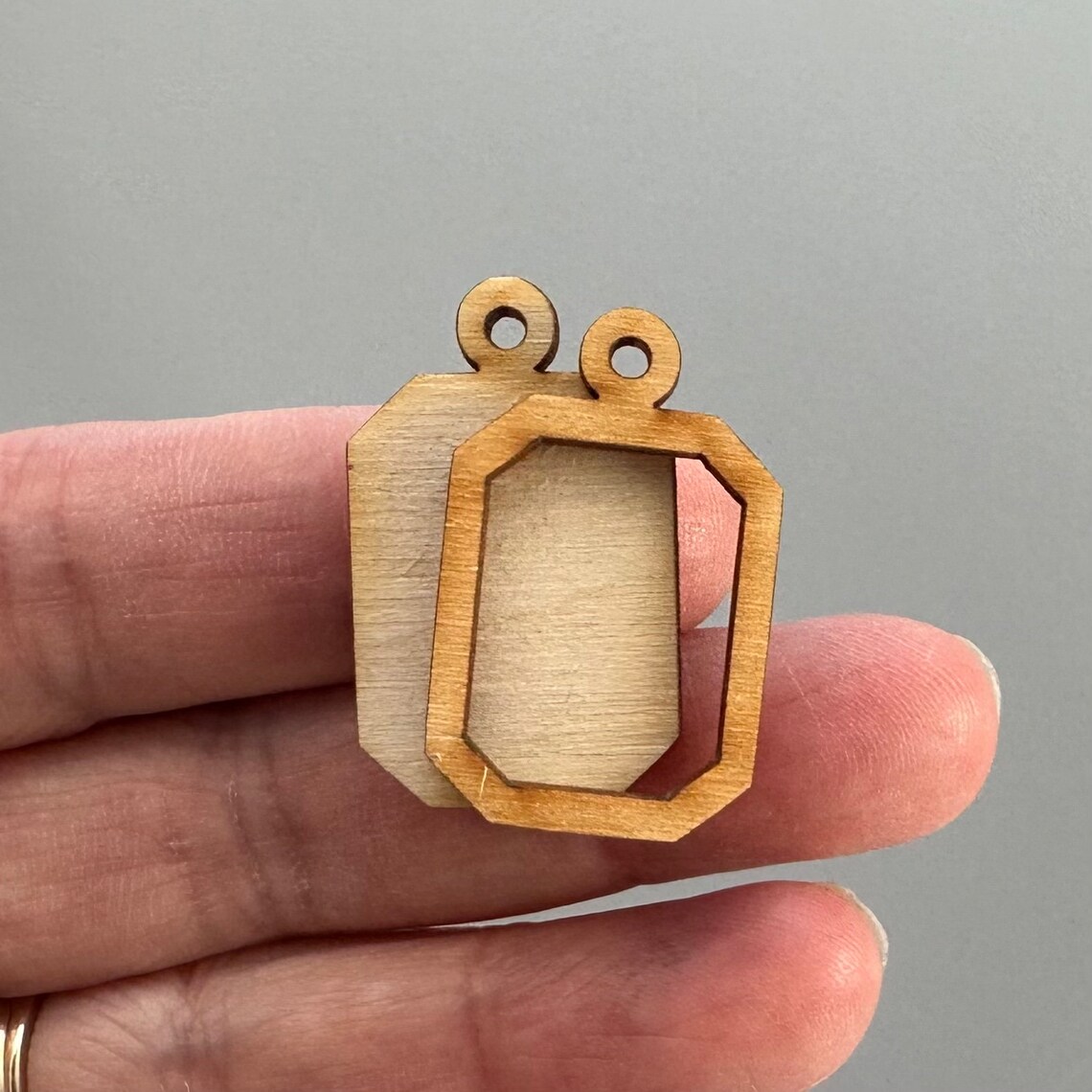 10 PC Small Wood Bezels Inlays Geometric Polygon Hexagon Octagon ...