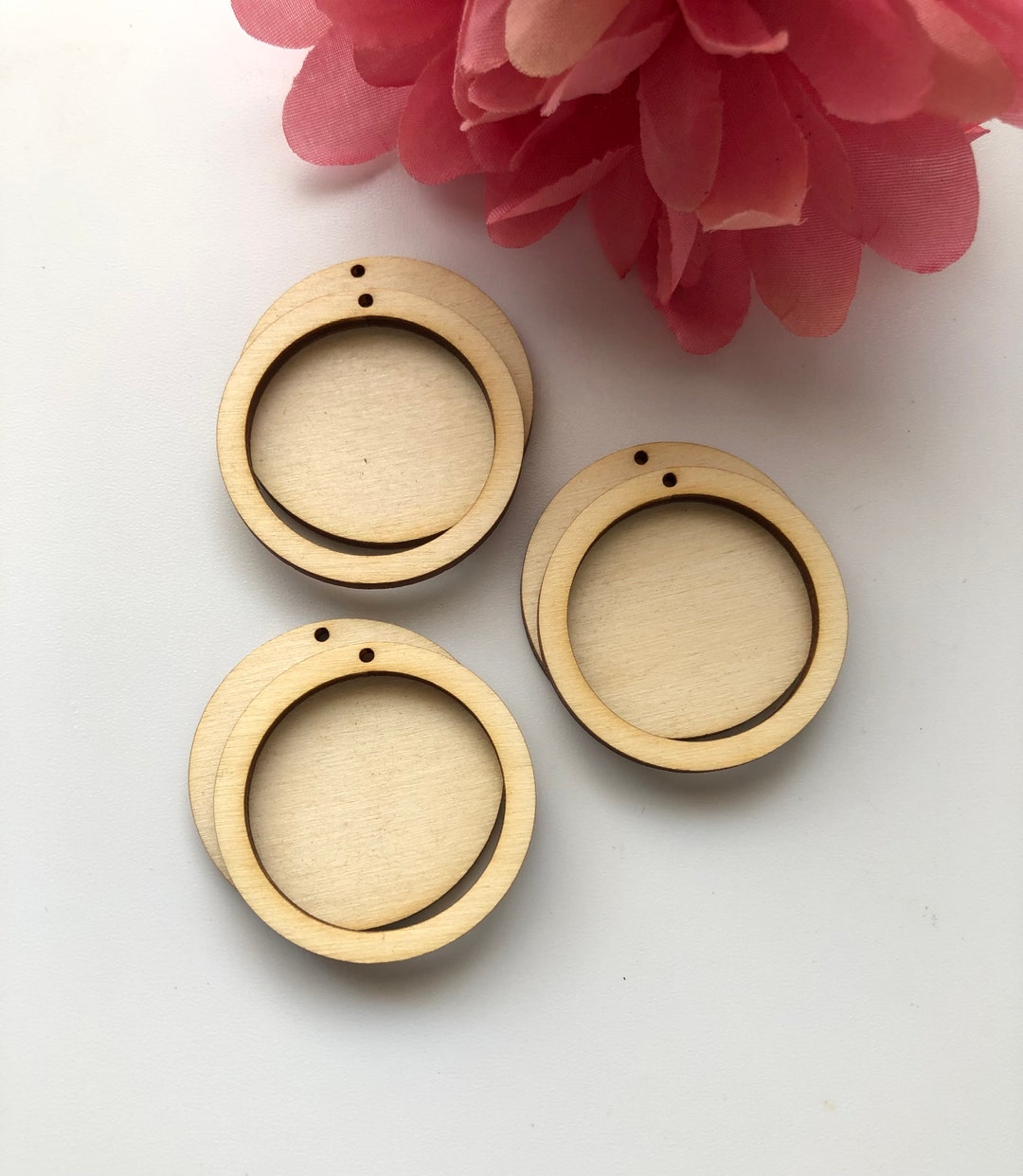 Round Circle Wood Frame Layer Bezel Inlay - Unfinished Blanks ...
